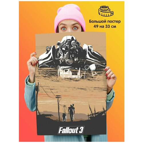 Постер плакат Fallout 3 Фаллаут 3