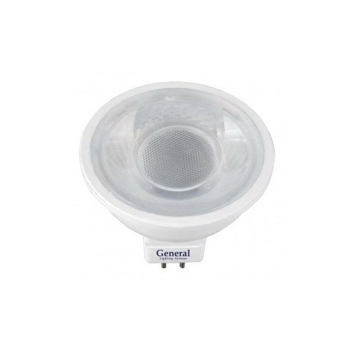 Светодиодная LED лампа General MR16 GU5.3 7W 3000K 2K 50x50 пластик/алюм с рефлект. 36° 643400 (упаковка 10 штук)