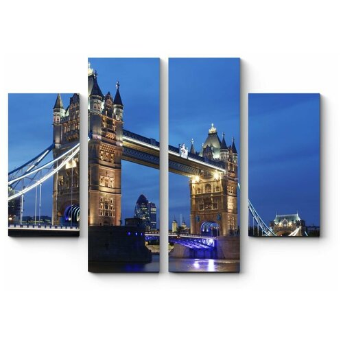 Модульная картина Тауэрский мост на закате дня, Лондон 140x105