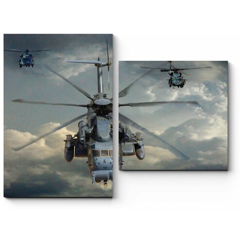 Модульная картина Вертолеты 120x90