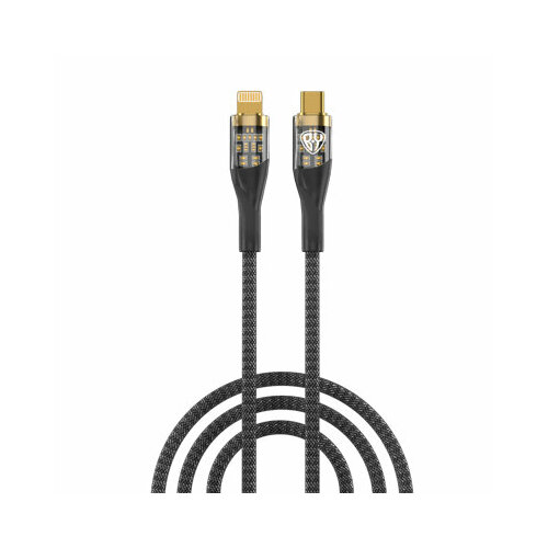 By кабель для зарядки space cable techno type-c-ip, 1 м, 2.4а, быстрая зарядка 22w, черный