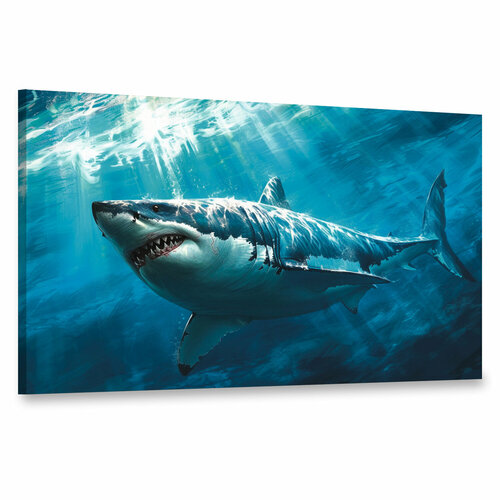 Интерьерная картина 100х60 "Акула: морская красота"