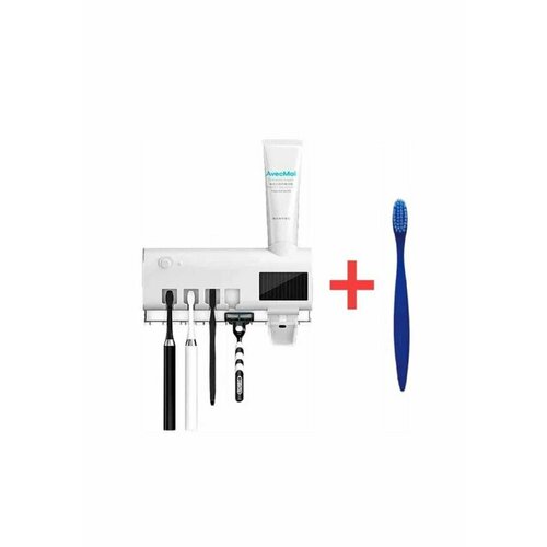 Держатель для зубной пасты и щеток (УФ стерилизатор ) + одноразовая зубная щетка от BashMarket