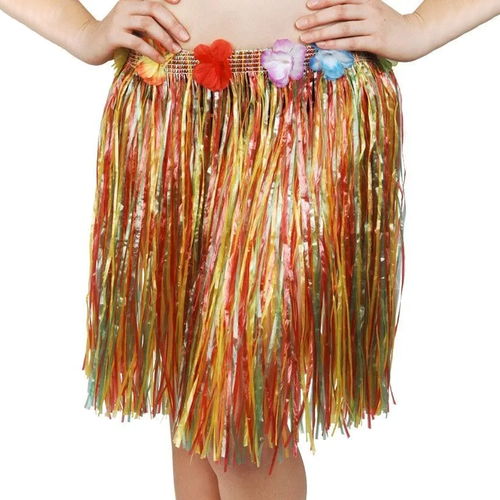 Карнавальный аксессуар для праздника Riota Гавайская юбка "Гавайи", разноцветная, короткая, 40 см