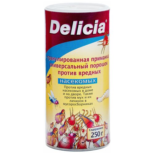 Приманка Delicia гранулированная приманка против вредных насекомых, 250 г, желтый