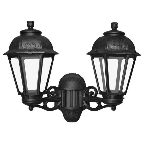 Fumagalli Светильник уличный настенный Porpora/Saba K22.141.000.AXF1R, E27, 12 Вт, лампы: 2 шт., цвет арматуры: черный