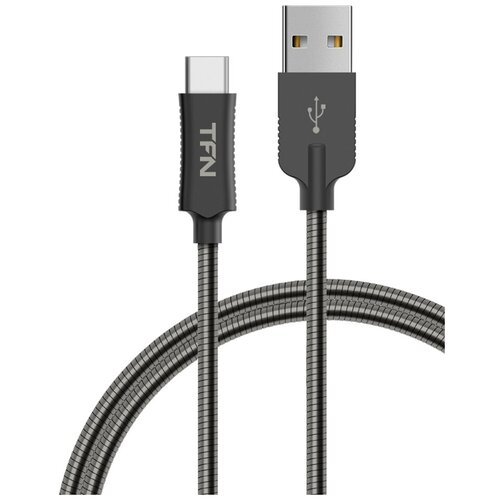 TFN Дата-кабель USB-TypeC 1м сталь -CFZUSBCUSB1MST