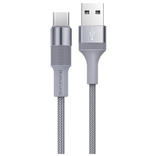 Кабель Borofone USB - USB Type-C Outstanding (BX21), 1 м, 1 шт., серый