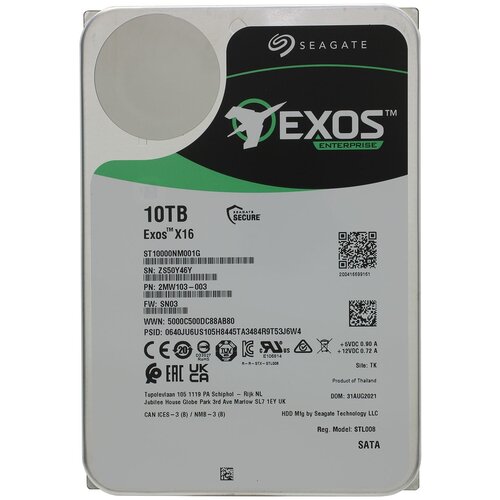 Жесткий диск Seagate Exos X16 10 ТБ ST10000NM001G