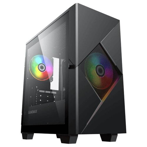 Корпус GameMax Cyclops BG без БП (Mini Tower, mATX, Черно-серый, 1*USB2.0 + 1*USB3.0, 2*120мм)