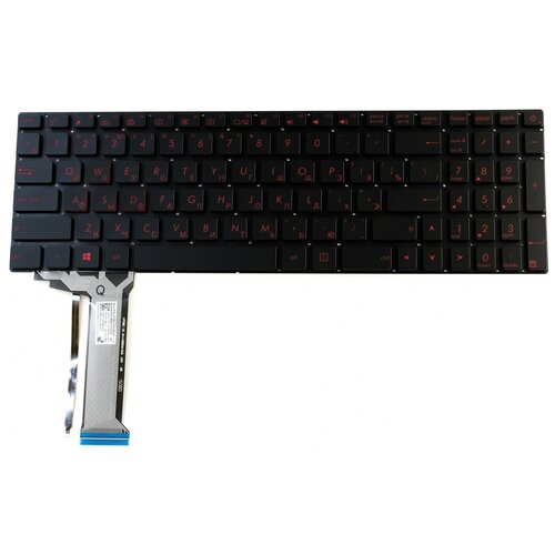Клавиатура для ноутбука Asus GL752 Красная с подсветкой P/n: 90NB09Y1-R30200, 90NB09X1-R30200