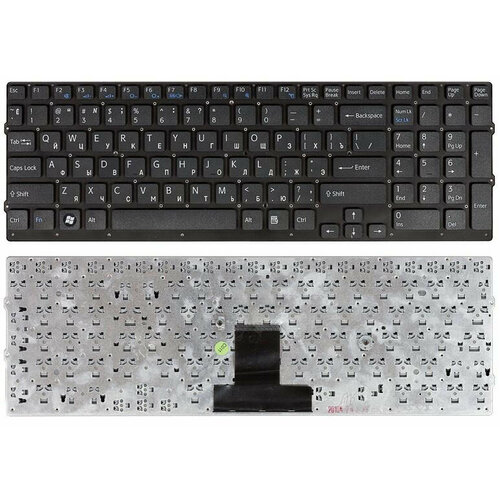 Клавиатура для ноутбука Sony Vaio VPC-EB15FG черная без рамки