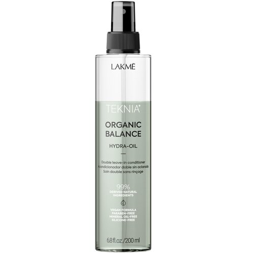 Lakme Teknia Organic Balance HYDRA-OIL Двухфазный несмываемый кондиционер для всех типов волос, 200 мл