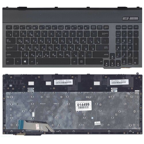 Клавиатура для ноутбука ASUS G57V черная с рамкой и подсветкой