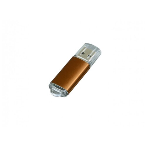 Металлическая флешка с прозрачным колпачком (64 Гб / GB USB 2.0 Оранжевый/Orange 018 Флеш накопитель apexto U307B)