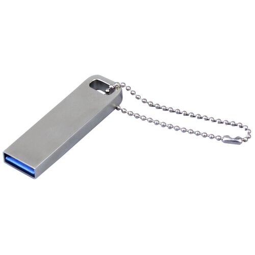 Компактная металлическая флешка Fero с отверстием для цепочки (128 GB USB 3.0 Серебро Mini031 Для нанесения лого77 недорого)
