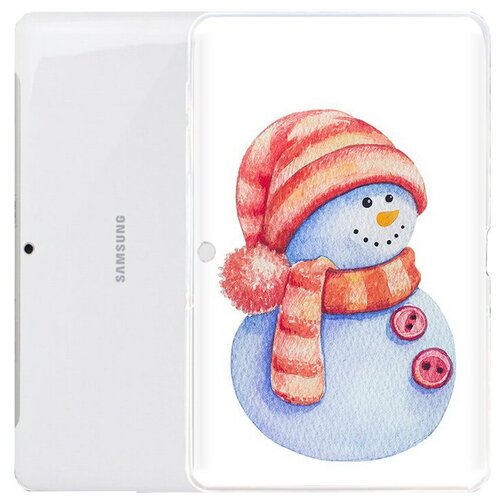 Чехол задняя-панель-накладка-бампер MyPads Веселый снеговик для Samsung Galaxy Tab 2 10.1 P5100/P5110 противоударный