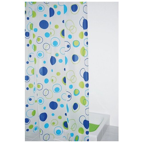 Штора для ванной комнаты RIDDER Kreise синий/голубой 180*200