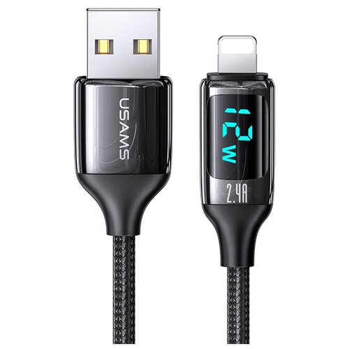 Кабель Usams US-SJ543 U78 USB - Lightning, 1.2 м, черный