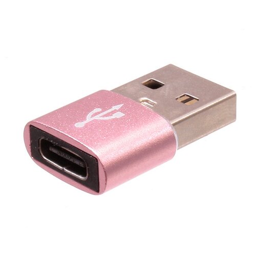 Переходник PALMEXX USB2.0 (m) - USB Type-C (f), розовый