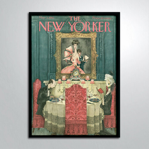 Постер в раме/Постер для интерьера/Плакат Винтажный Журнал Нью Йоркер The NEW YORKER 3 май 1952 г
