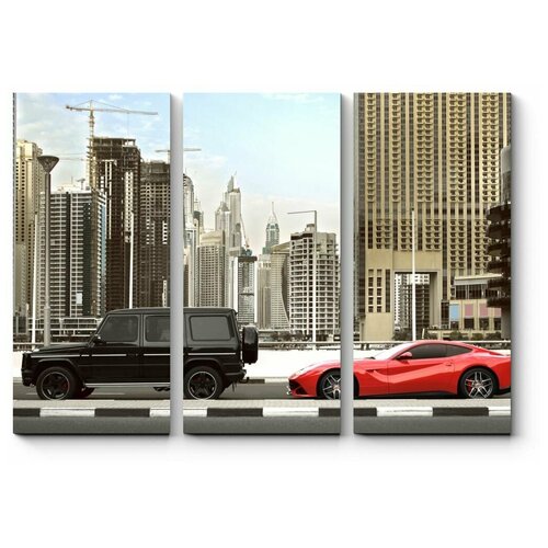 Модульная картина Роскошные автомобили в Дубае160x115