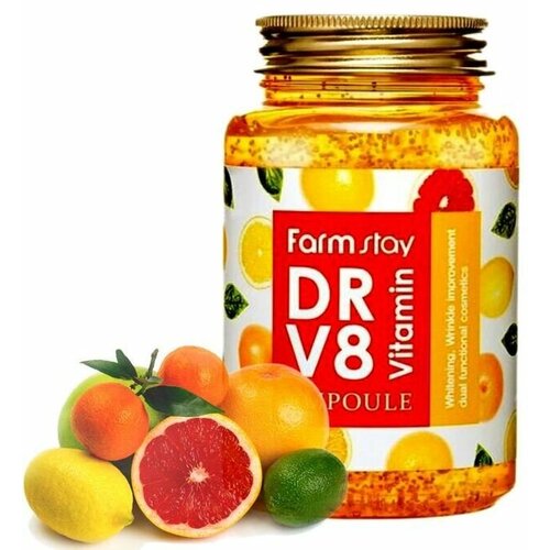 FarmStay Сыворотка ампульная с витаминным комплексом - Dr-V8 Vitamin ampoule, 250мл