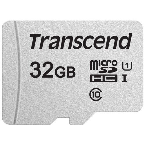 Карта памяти Transcend microSD 32 ГБ Class 10, V10, A1, UHS-I U1, R/W 100/25 МБ/с, серебристый