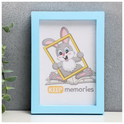 Keep memories Фоторамка пластик L-3 10х15 см голубой (пластиковый экран)
