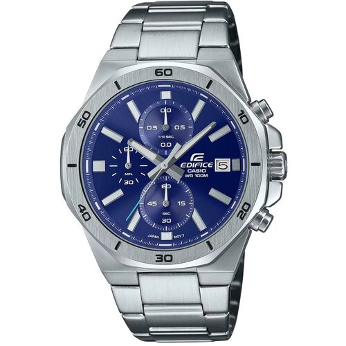 Наручные часы CASIO Edifice EFV-640D-2A, серебряный, синий