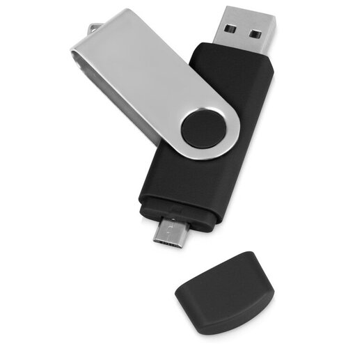 USB/micro USB-флешка 2.0 на 16 Гб Квебек OTG, черный