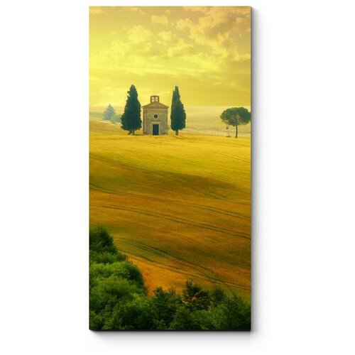 Модульная картина Летний закат в Тоскане 40x80