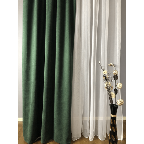 AMIR LTD Готовая интерьерная штора портьера канвас классическая цветная плотная ворсистая тяжелая