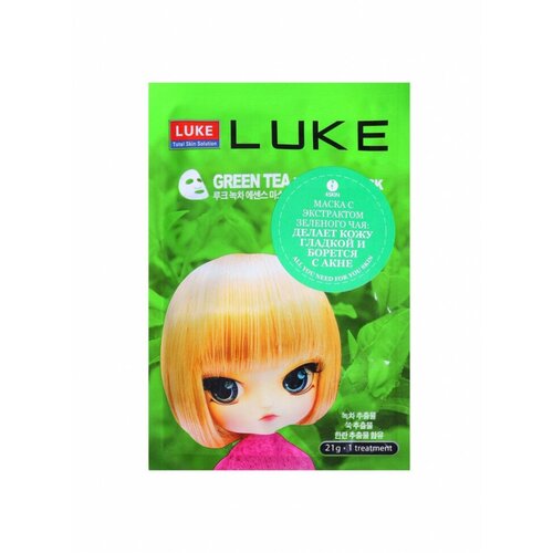Маска с экстрактом зеленого чая Luke Green Tea Essence Mask 21 г