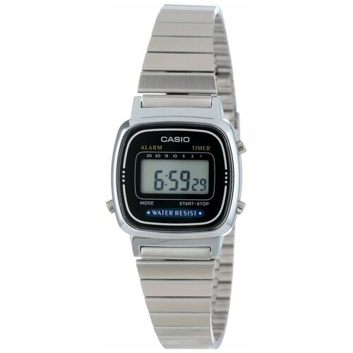 Наручные часы CASIO LA670WA-1, серебряный, черный