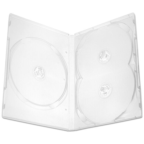 Коробка DVD Box для 3 дисков, 14мм полупрозрачная без вставки, упаковка 5 штук.