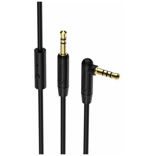 Аудио кабель AUX Borofone BL5 3.5мм jack на 3.5мм jack, с микрофоном, 1м, цвет чёрный