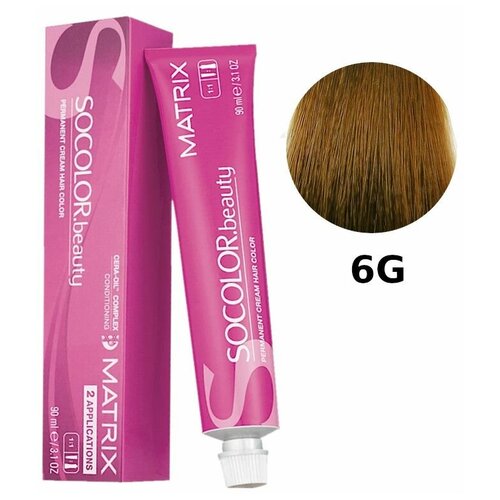 Matrix Крем - краска  SoColor beauty, 6G темный блондин золотистый, 90 мл