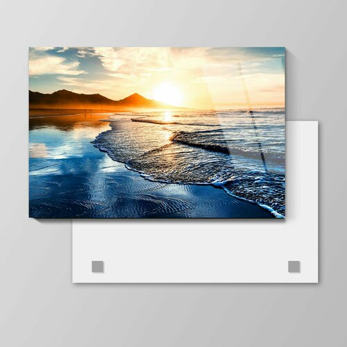 Картина на стекле - "Морское солнце" размер 50-75 см