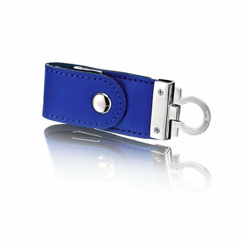 Кожаная флешка Banyan 16 ГБ, синяя, USB 3.0, арт. F20