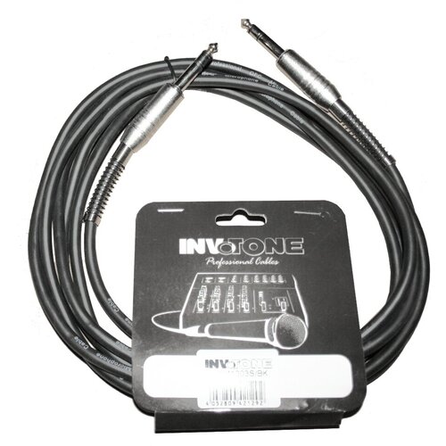 Invotone ACM1203S BK- Аудио кабель, stereo jack 6,3 — stereo jack 6,3, длина 3 м