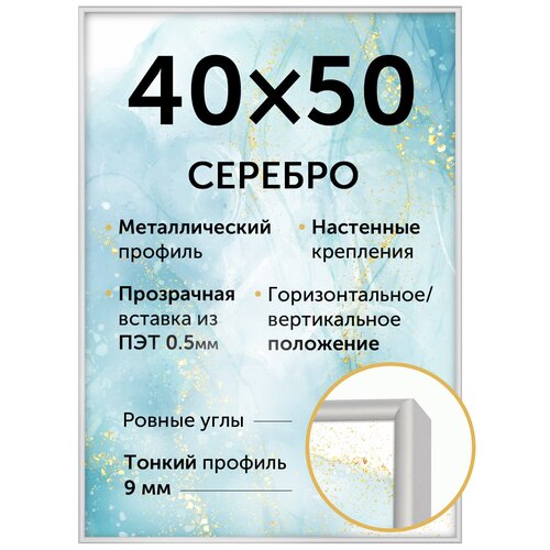 Металлическая рамка 40х50 см, Нельсон