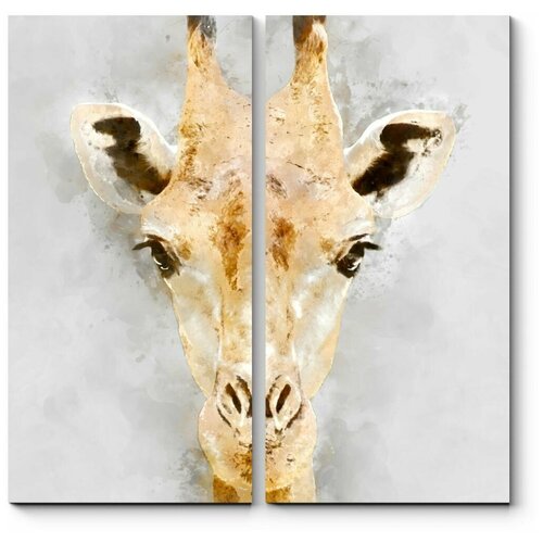 Модульная картина Акварельный жираф90x90