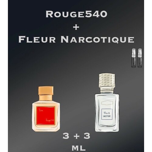 Набор духи crazyDanKos Baccarat Rouge 540 + Fleur Narcotique (Спрей 3+3 мл)
