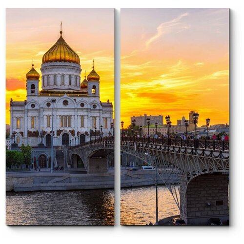 Модульная картина Великолепие храмов Москвы50x50