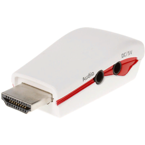 Конвертер HDMI-VGA с питанием от USB+3,5 аудио aux jack для игровой PS4/xbox и ТВ приставки конвертер-адаптер