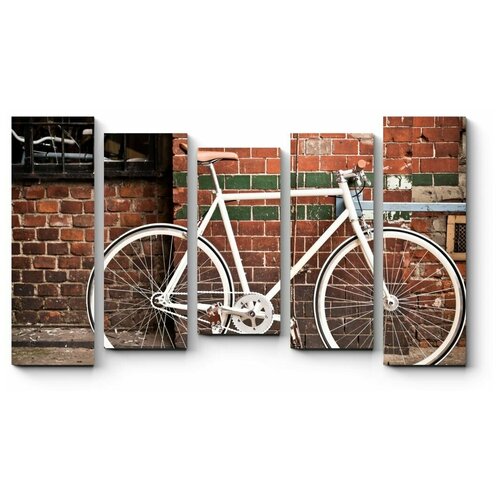 Модульная картина Ретро-стильный велоспорт в городе100x60