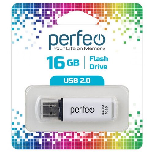 USB флешка 16Gb Perfeo C13 white USB 2.0