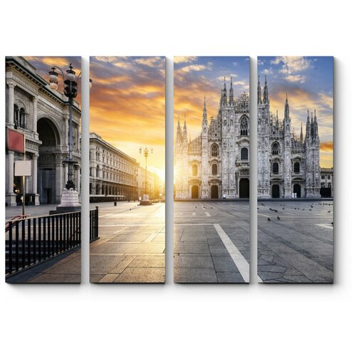 Модульная картина Неподражаемый Милан на рассвете 60x45