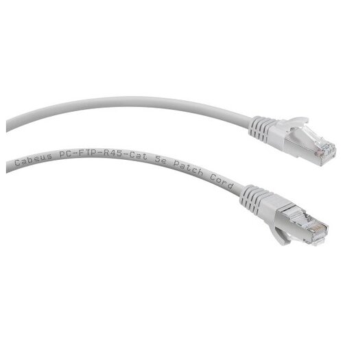 Патч-корд Cabeus F/UTP PC-FTP-RJ45-Cat.5e-0.3m категория 5е, 2xRJ45/8p8c, экранированный, серый, PVC, 0.3м PC-FTP-RJ45-Cat.5e-0.3m